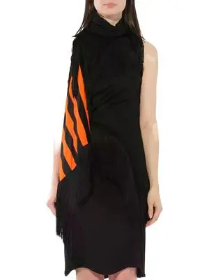 Givenchy Fringed Trim Fitted Dress - Black