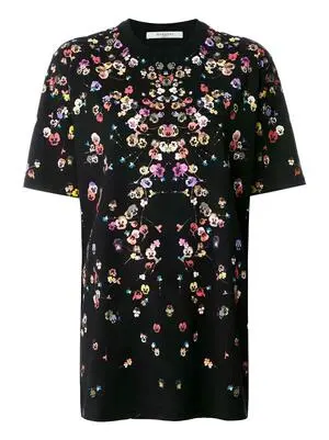 Givenchy Poppy Print T-shirt - Black