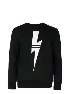 Neil Barrett Lightning Bolt Sweatshirt - Black