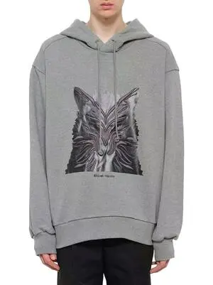 JUUN.J Wolf Print Hoodie - Grey