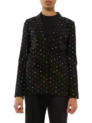 Givenchy Mini Cross Patterned Blazer - Black