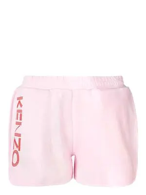 Kenzo Logo Print Track Shorts - Pink