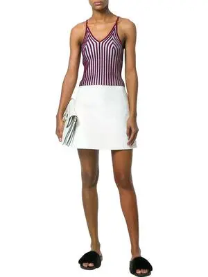 Kenzo Striped Cropped Vest - Red