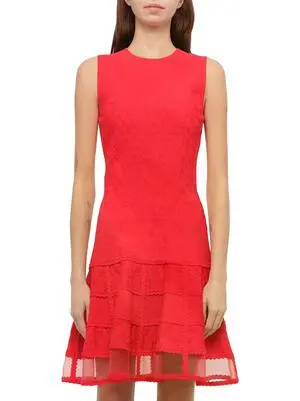 Alexander McQueen Sleeveless Knit Dress - Red