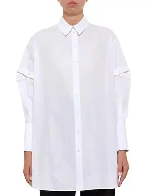 Alexander McQueen Oversized Poplin Shirt - White