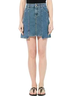 Alexander McQueen Denim Mini Skirt - Blue
