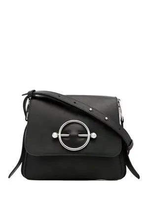 JW Anderson Disc Leather Cross Body Bag - Black