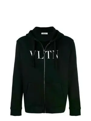 Valentino Garavani Vltn Logo Hoodie - Black