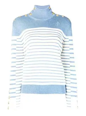 JW Anderson Striped Turtleneck Sweater - Blue
