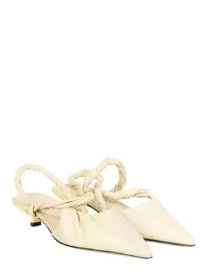 JVAM Twisted-strap Pointed-toe Pumps - Neutrals