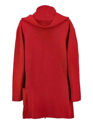 MONDRAIN Hooded Tie-fastening Cardigan - Red