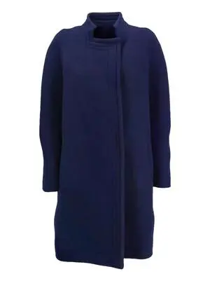 GIANLUCA CAPANNOLO High-neck Concealed-fastening Coat - Blue