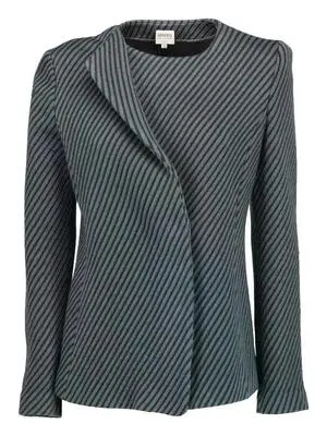 Giorgio Armani Diagonal Stripe Jacket - Grey