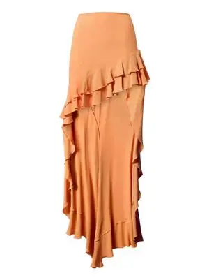Andamane The Attico Camelia Asymmetric Skirt - Orange