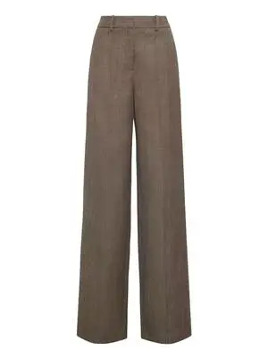 Adam Lippes Wyatt Wide-leg Trousers - Brown