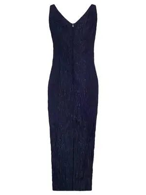 Adam Lippes Willa Crinkled-effect Midi Dress - Blue