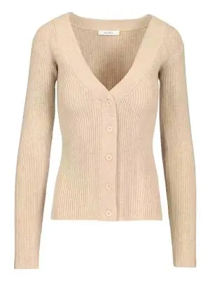 Max Mara Gioiosa Ribbed Cardigan - Neutrals