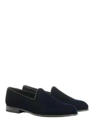 Tagliatore Skyler Velvet Loafers - Blue