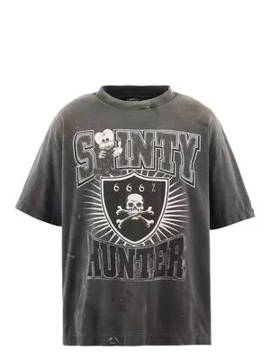 SAINT MXXXXXX Sainty Hunter Graphic-print T-shirt - Grey