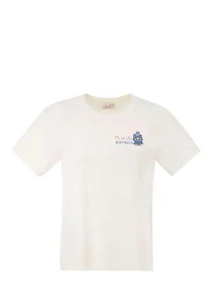 MC2 SAINT BARTH MC2 Saint Barth X Labubu Emilie Embroidered T-Shirt Neutrals