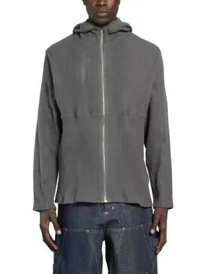 BRYAN JIMENEZ Thermal Zip-up Hoodie - Grey
