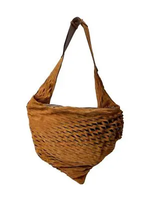 KIKO KOSTADINOV Fiore Twisted Leather Shoulder Bag - Brown