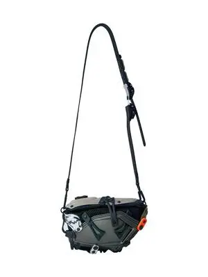 INNERRAUM Panelled Mesh Messenger Bag - Grey