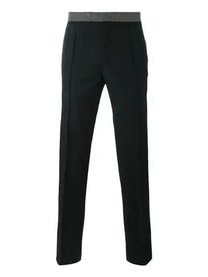 Alexander McQueen Studded-waistband Tailored Trousers - Black