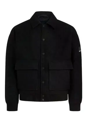 Karl Lagerfeld Logo-patch Bomber Jacket - Black