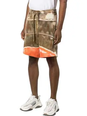 Amiri Tie-dye Cashmere Track Shorts - Multicolour