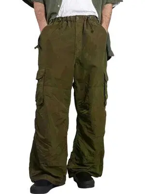 Comme Des Garçons Creased Cargo Pants - Green