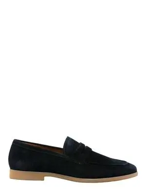 SERGIO MORETTI FIRENZE SERGIO MORETTI FIRENZE Suede Penny Slot Loafers Blue