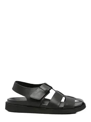 SERGIO MORETTI FIRENZE Touch-strap Caged Sandals - Black