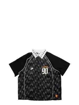 Nike Nike Dri-Fit Geometric Pattern Collared Short Sleeve Shirt Black