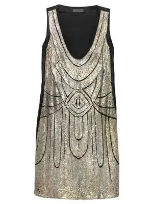 Alberta Ferretti Embellished Mini Dress - Black
