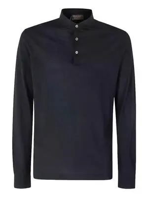 FILIPPO DE LAURENTIIS Long-sleeve Polo Shirt - Blue