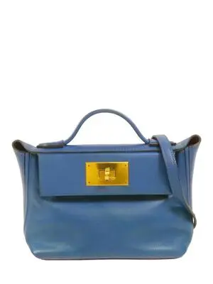 Hermès Mini 24/24 Evercolor Tote Bag - Blue