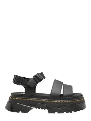Dr. Martens Mattison Buckle-Fastening Platform Sandals Black