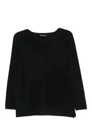 PUROTATTO Raglan Sleeve Sweater - Black