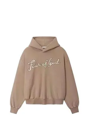 Fear Of God Logo Print Hoodie - Neutrals