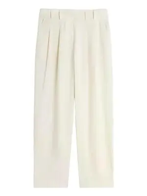 Maison Kitsuné Pleated Wide-leg Trousers - Neutrals