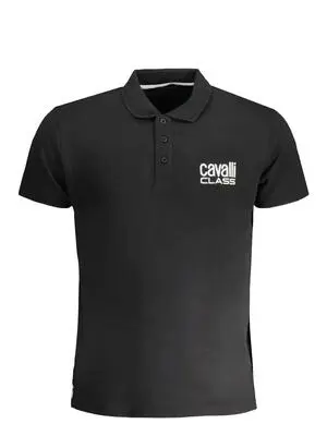 Roberto Cavalli Logo-embroidered Polo Shirt - Black