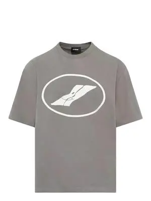 We11Done Round-neck Logo-detail T-shirt - Grey