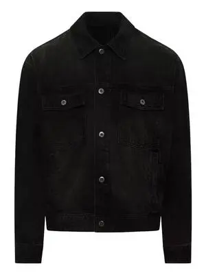 WOOYOUNGMI Stone-washed Denim Jacket - Black