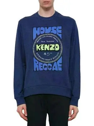 Kenzo Logo Print Sweatshirt - Blue