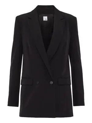 IRIS & INK Iris & Ink Double-Breasted Crepe Blazer