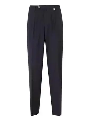 MYTHS Tailored Pleated Trousers - Blue