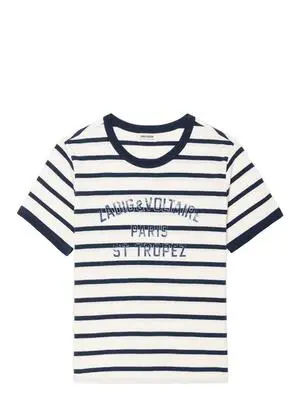 Zadig&Voltaire Woos St. Tropez" Striped Cotton T-shirt - Judo