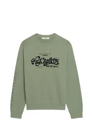 Zadig&Voltaire Zadig & Voltaire Cotton Sweatshirt With Flocked Print Tea