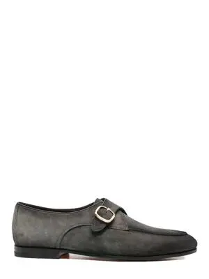 Santoni Suede Monk Shoes - Grey